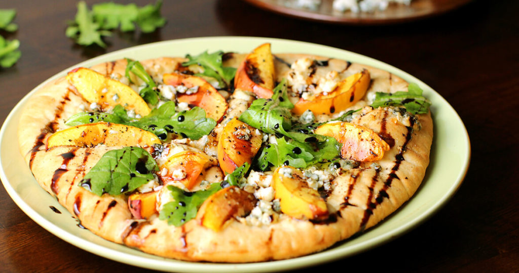 Peach Flatbread With Blue Cheese and Balsamic Drizzle | Our State
