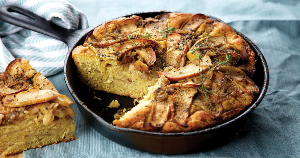 Cornbread With Caramelized Apples and Onions | Our State