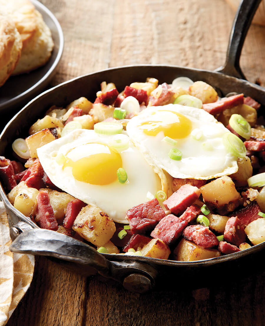 Corned Beef Hash with Fried Eggs | Our State