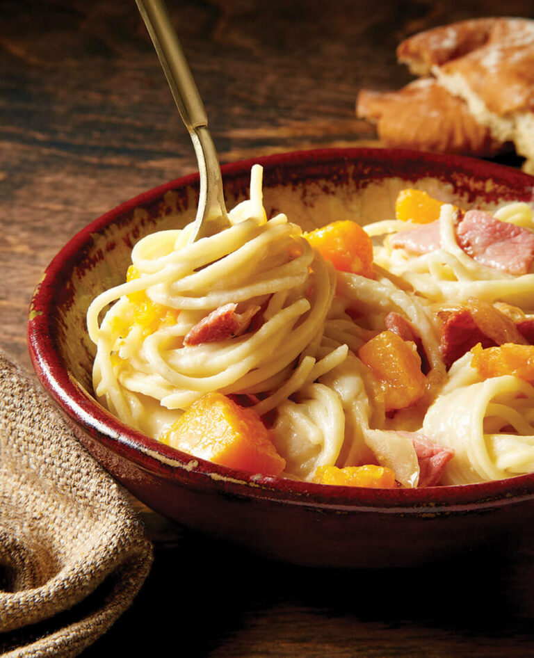 Cheesy Spaghetti With Butternut Squash and Country Ham | Our State