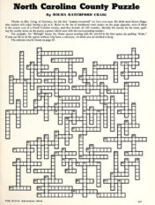 7 Vintage Games, Crossword Puzzles, and Quizzes from the Our State ...